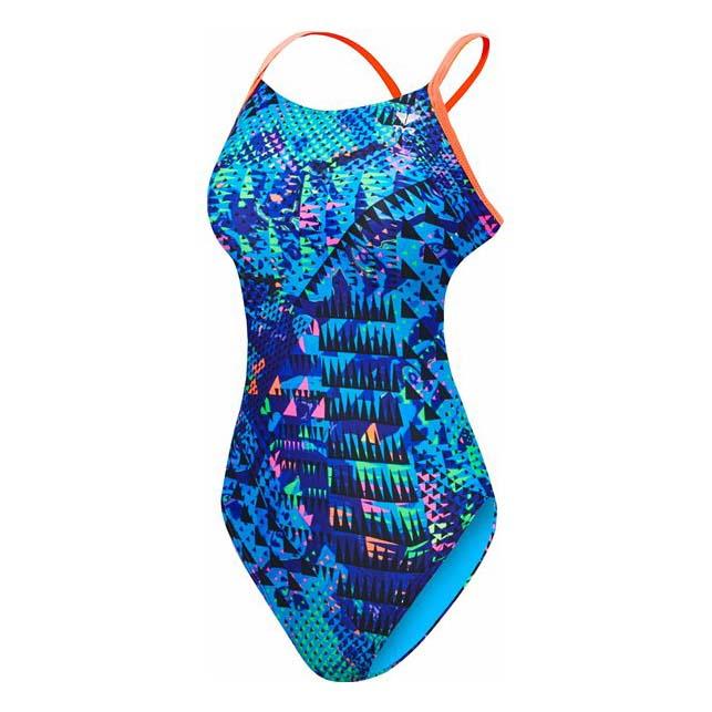 Tyr Machu Cut Out Fit Swimsuit Azul UK 30 Mujer